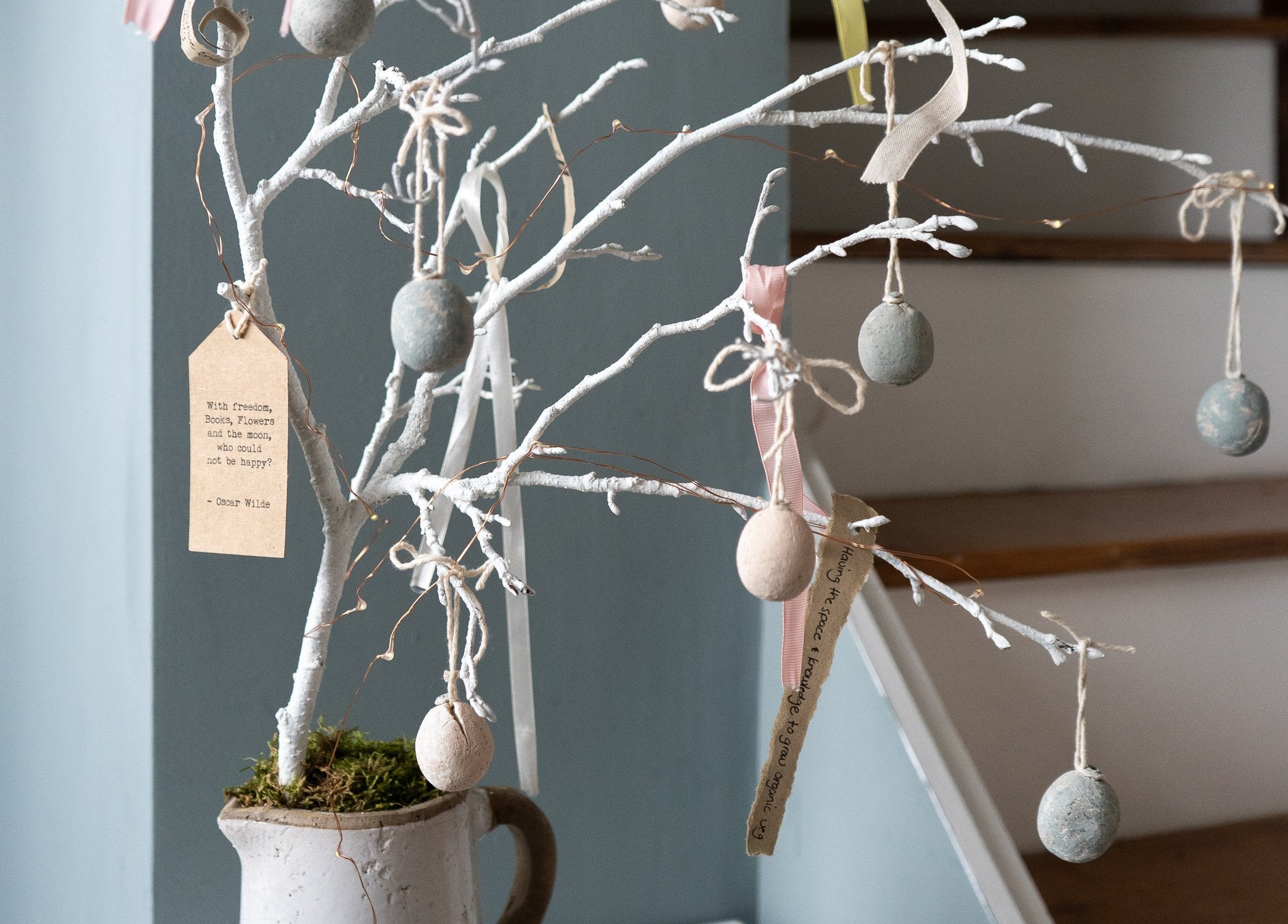 white easter egg tree